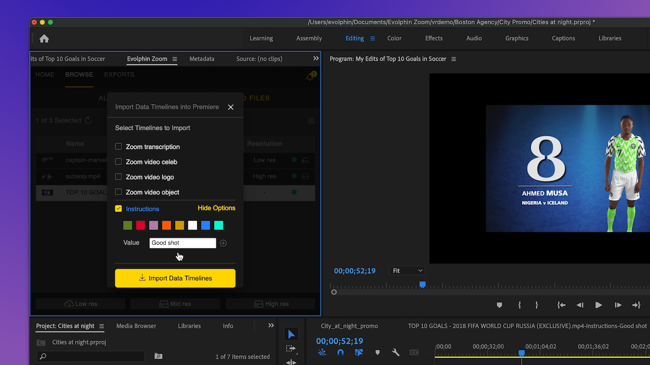 Use Data Timeline Markers to Speedup Edits in Adobe Premiere Pro ...