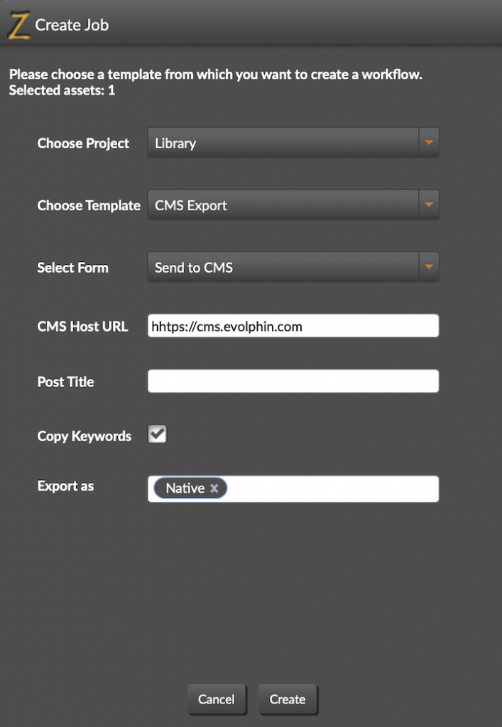 Create Job Templates for Automation - Evolphin Learning Portal
