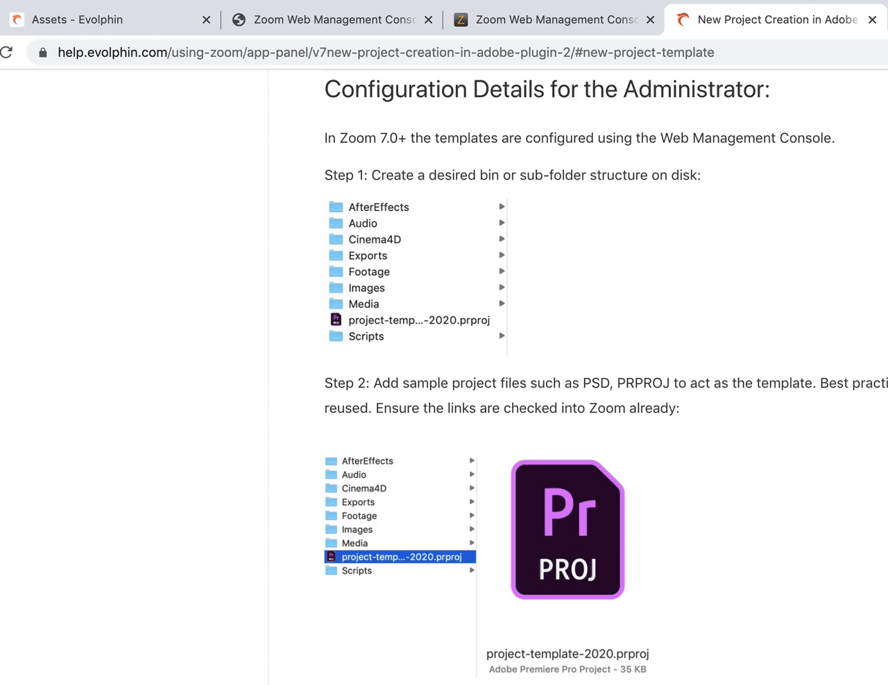 Setting up New Project Templates - Evolphin Learning Portal Setting up New Project Templates - Evolphin Learning Portal